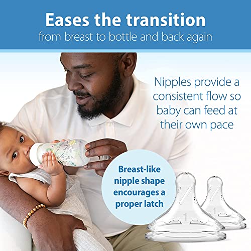 Dr. Brown’s Anti-Colic Options+ Wide-Neck Baby Bottles, 9 oz Ocean, Level 1 Nipple, 2-Pack, 0m+ with Insta-Feed Bottle Warmer and Sterilizer and HappyPaci Pacifier, Pink 3-Pack