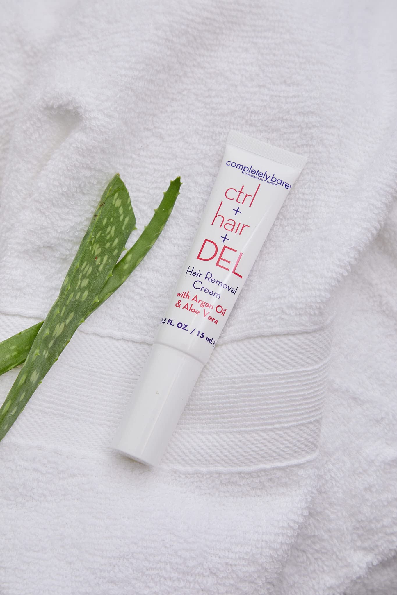completely bare ctrl+hair+DEL Targeted Hair Removal Cream - Moisturizing Argan Oil & Aloe Vera