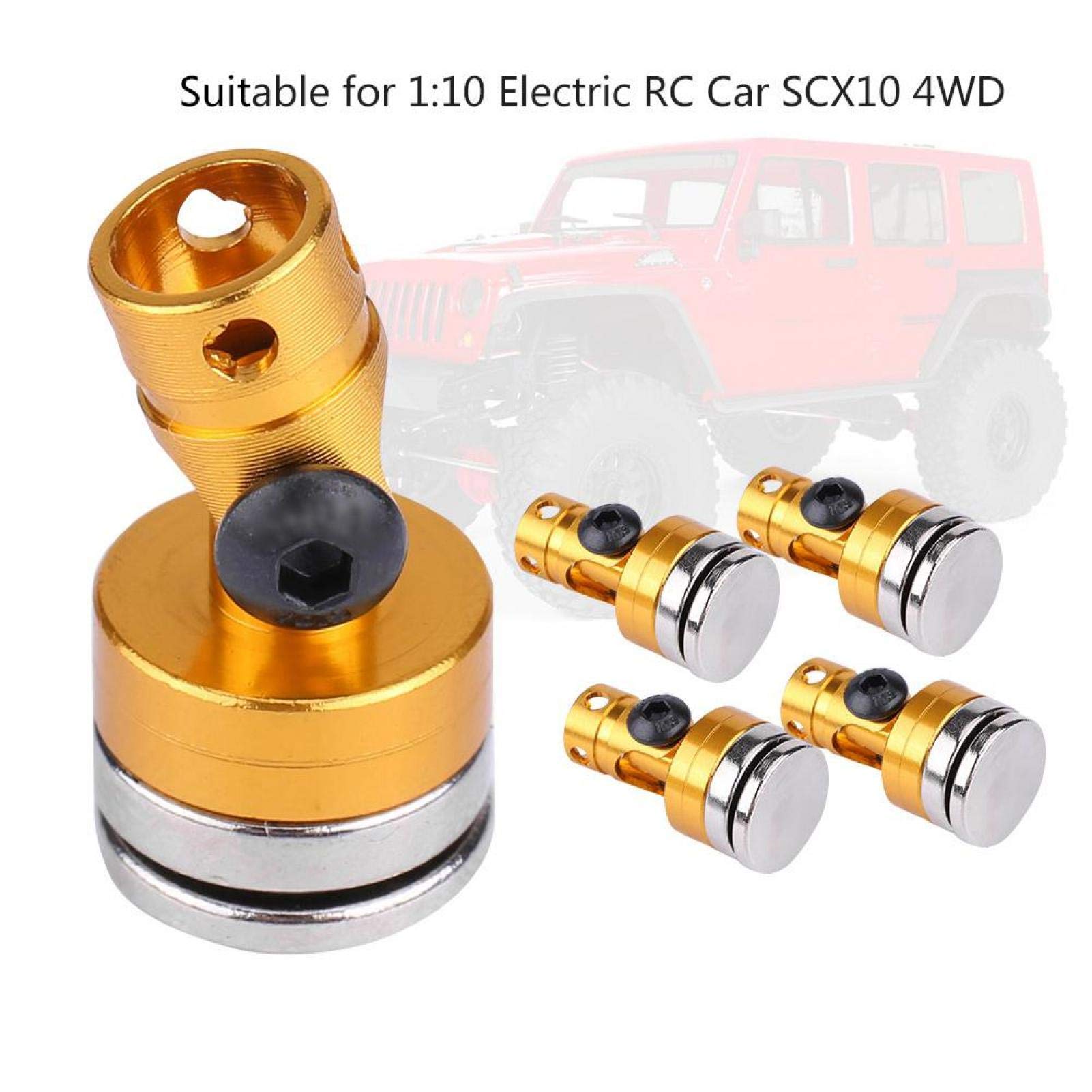 Body Shell Mount Column, Magnetic Post Mount, Body RC Car Magnetic Shell Post 4Pcs Model Car Body Post Mount for SCX10 4WD 1:10(Yellow)