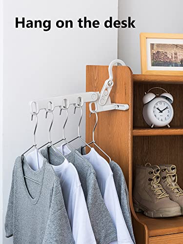 Folding Clothes Hanger, Portable Mini Drying Rack Closet Organizer Space Saver for Indoor, Travel, Camping