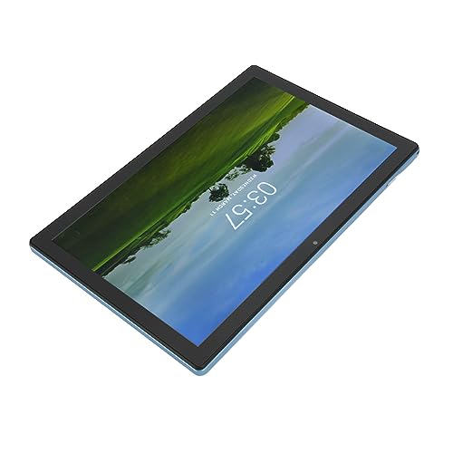 Airshi Tablet PC, 6GB RAM 64GB ROM Dual SIM Dual Standby 2MP Front Camera 10.1 Inch Tablet MTK6735 Quad Core for Work for Entertainment for Android10 (Blue)