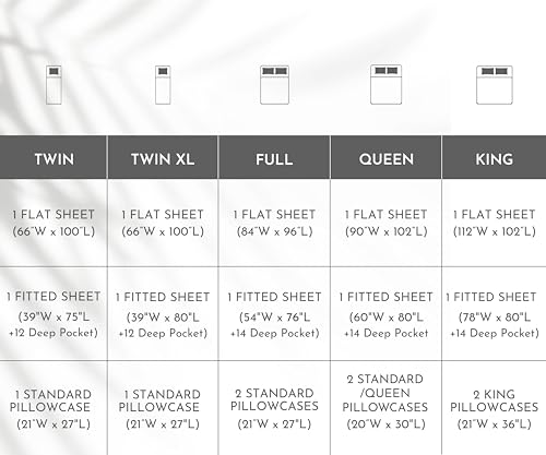 California Design Den Soft 100% Cotton Sheets Twin-XL Bed Sheet Set with Deep Pockets, 3 Pc Extra Long Twin Cooling Sheets with Sateen Weave (White)