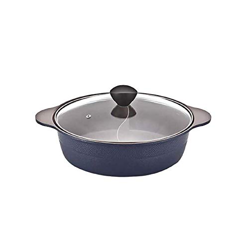 Cookin IH Shabu Shabu Divider Hot Pot, Induction Cooktop, Ceramic Coating, Double Sauce Pot, 11 Inch