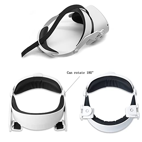 Adjustable Head Strap for Meta Quest 2,Replace Elite Strap Maintain Balance Comfortable and Pressure Reduce Cushion Headwear for Oculus Quest 2 VR, Ergonomic and Practical