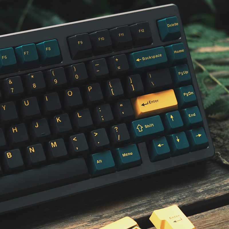 Akko Keycaps MARRS Green 184-key Cherry Profile ABS Double-Shot Keycaps Set for Mechanical Gaming Keyboard with ISO modifiers