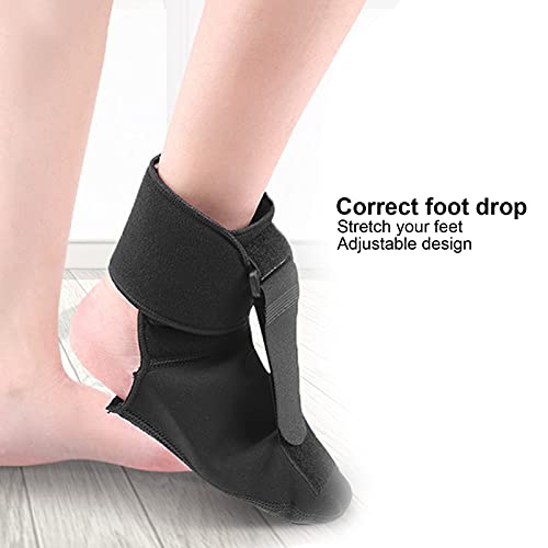 Drop Foot Brace Plantar Fasciitis Night Splint Orthotic Brace Adjustable Ankle Brace for Men and Women(L)
