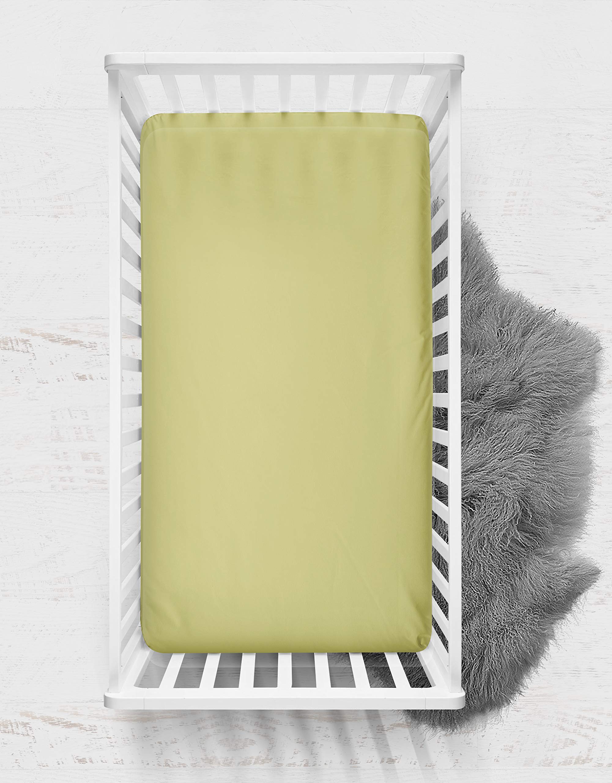 Pam Grace Creations Set of 2 Honeydoo Kangaroo Crib Sheets, Gold/White