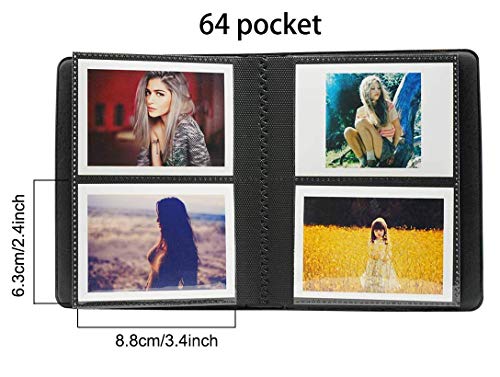 Borya 64 Pockets Mini Photo Album for Fujifilm Instax Mini 11/Instax Mini Liplay/Instax Mini Link/Mini 9/Mini 8/Mini 90/Mini 25/Polaroid Snap PIC-300/HP Sprocke/Kodak Mini 3-Inch Film.(Cuckoo)