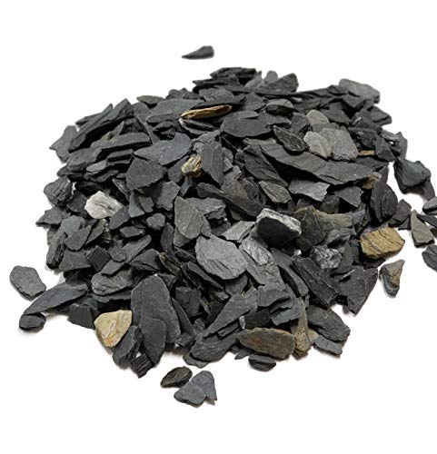 Natural Slate Stone - 1/4 to 1/2 inch Slate Gravel for Aquascaping Aquariums, Miniature or Fairy Garden, Aquarium, Model Railroad & Wargaming (1)