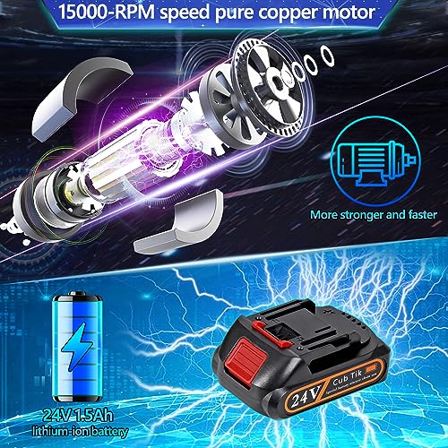 Cordless Grass Shear & Hedge Trimmer Handheld Shrub Grass Trimmer Grass Cutter Electric Hedge Shear with Battery and Charger