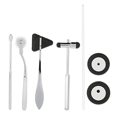 Akozon Neurological Hammer, Medical Muscle Reflex Diagnostic Percussion Health Care Percussor Kit 5 Piece Set with Pointed Round Triangle T-Shaped Head for Nurses