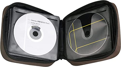 CD Case DVD Case Storage: 40 Capacity CD Holder CD Organizer Portable CD Binder CD Disc Case DVD Wallet Movie Case Small CDs Booklet DVD Album Compact CD Folder Blu Ray Disk Case