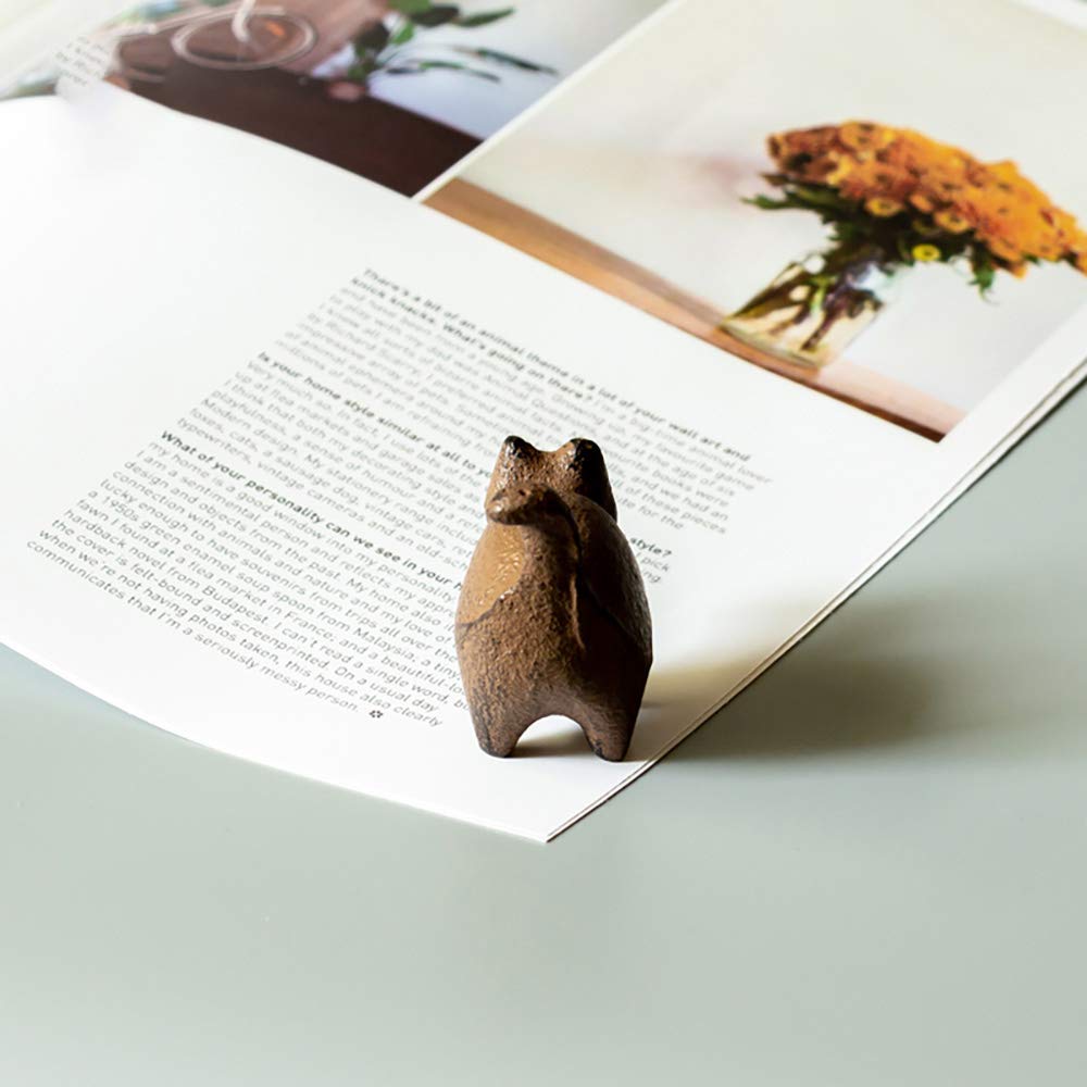 canjoyn Cast Iron Paperweight Garden Home Office Desk Decor Collection Animal Figurine (Cat)