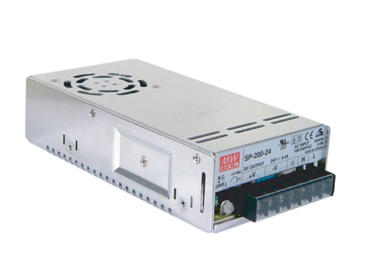 PFC Function Enclosed 201.6W 24V 8.4A SP-200-24 Meanwell AC-DC Single Output SP-200 MEAN WELL Switching Power Supply
