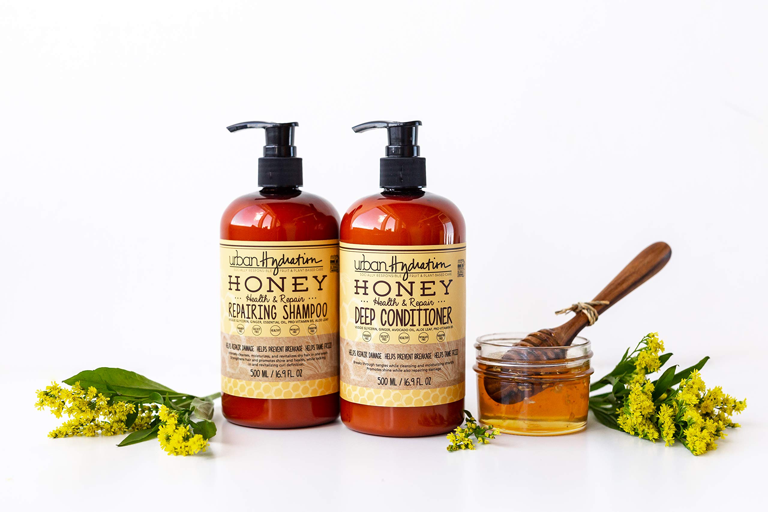 Urban Hydration Honey Growth & Repair Shampoo, Brown, 16.9 Fl Oz