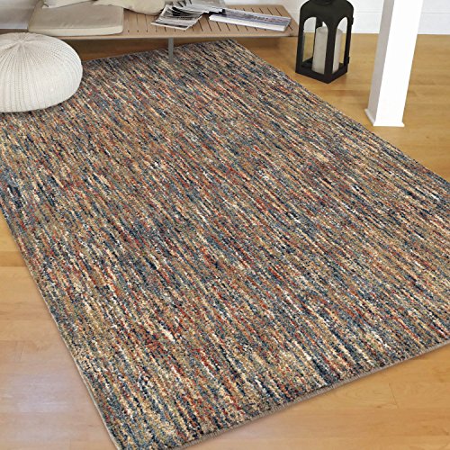 Orian Rugs Super Shag Collection 386301 Multi-Solid Area Rug, 7'10" x 10'10", Multicolor
