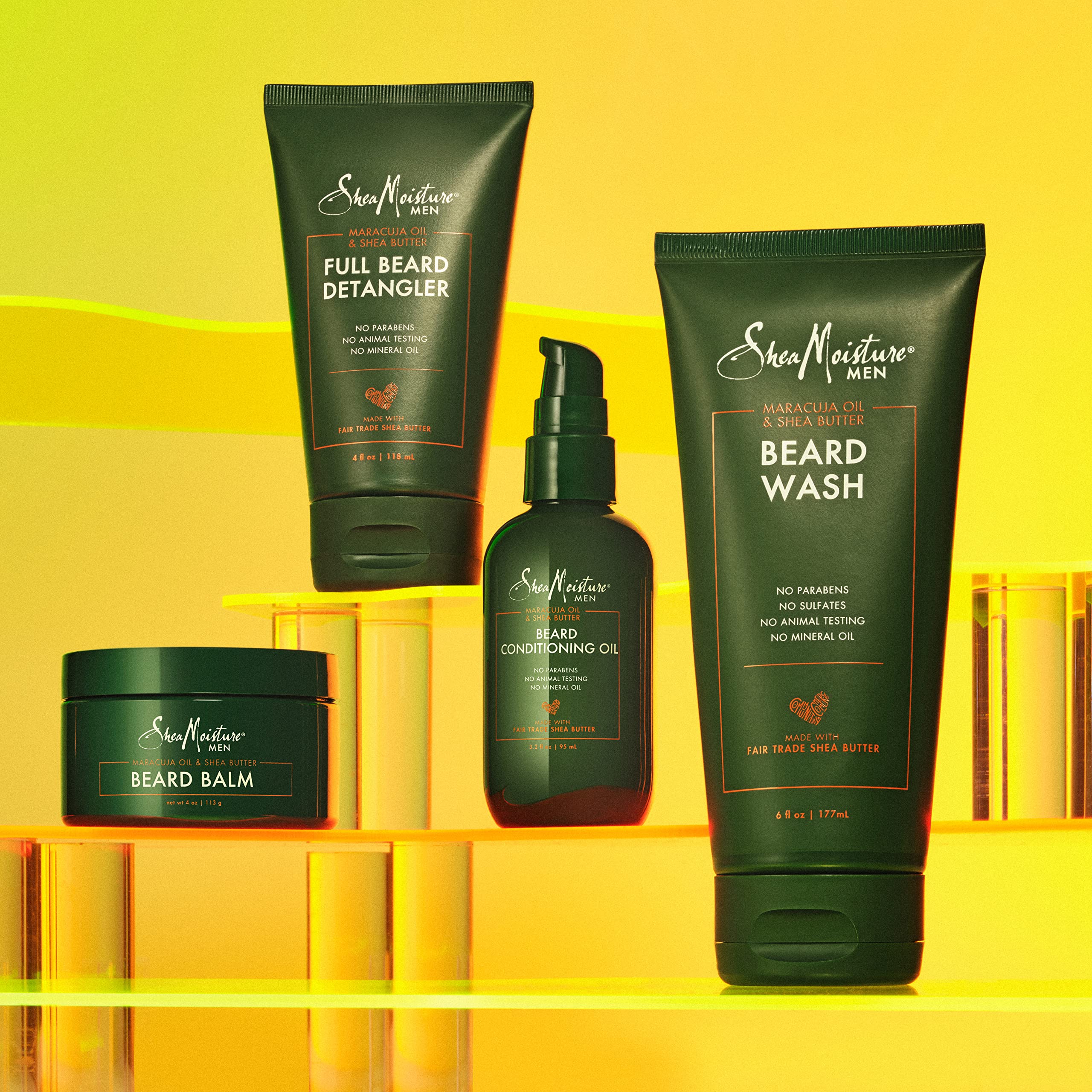 SheaMoisture Beard Care Gift Set – Beard Oil & Beard Balm Scented with Essential Oils, Christmas Gifts for Men (2 Piece Set)