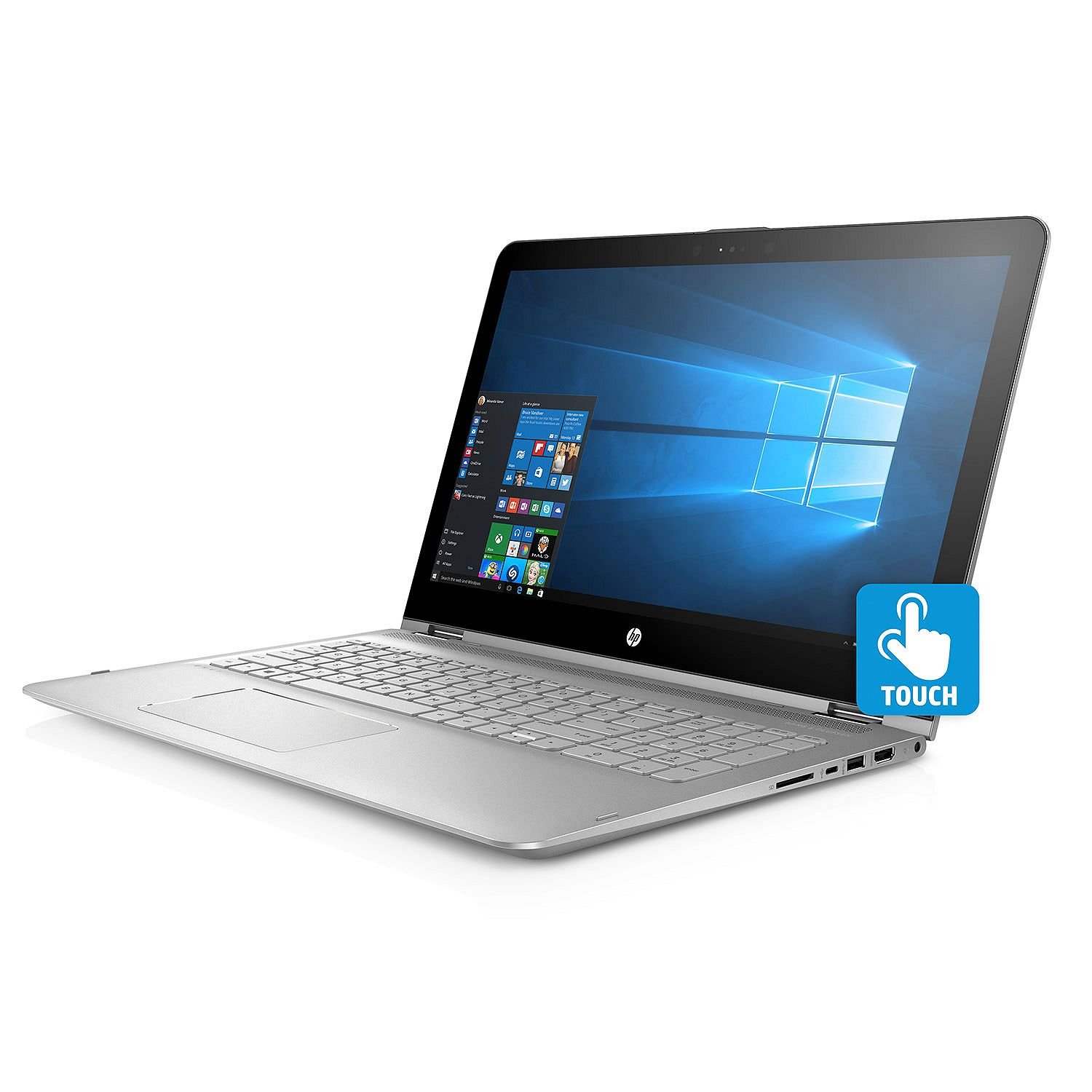 HP ENVY x360 Convertible 2-in-1 Full HD IPS 15.6" Touchscreen Notebook, Intel Quad Core i7-8550U Processor, 12GB Memory, 1TB HDD, HD Webcam, Backlit Keyboard, Bang & Olufsen Audio