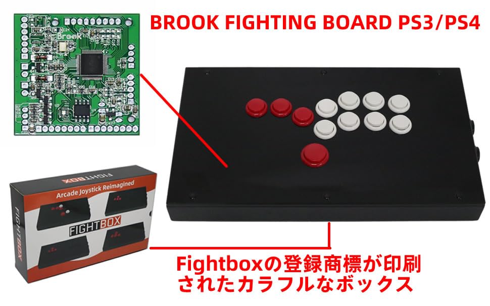 FightBox RAC-J800B-PS All Buttons Leverless-Style Arcade Joystick Fight Stick Game Controller For PS4/PS3/PC Sanwa OBSF-24 30