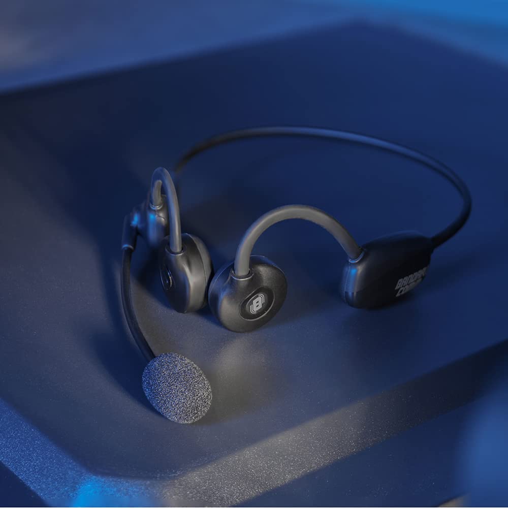 BANDARICOMM Bone Conduction Headphones with Mic, Bluetooth 5.3 Wireless Headsets with Noise-Canceling Microphone Boom, IPX6 Waterproof Stereo Headsets for Office Home Business Outdoors use