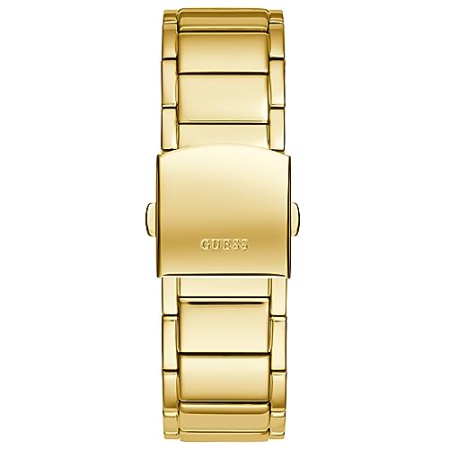 GUESS Men's 43mm Watch - Gold Tone Strap Champagne Dial Gold Tone Case