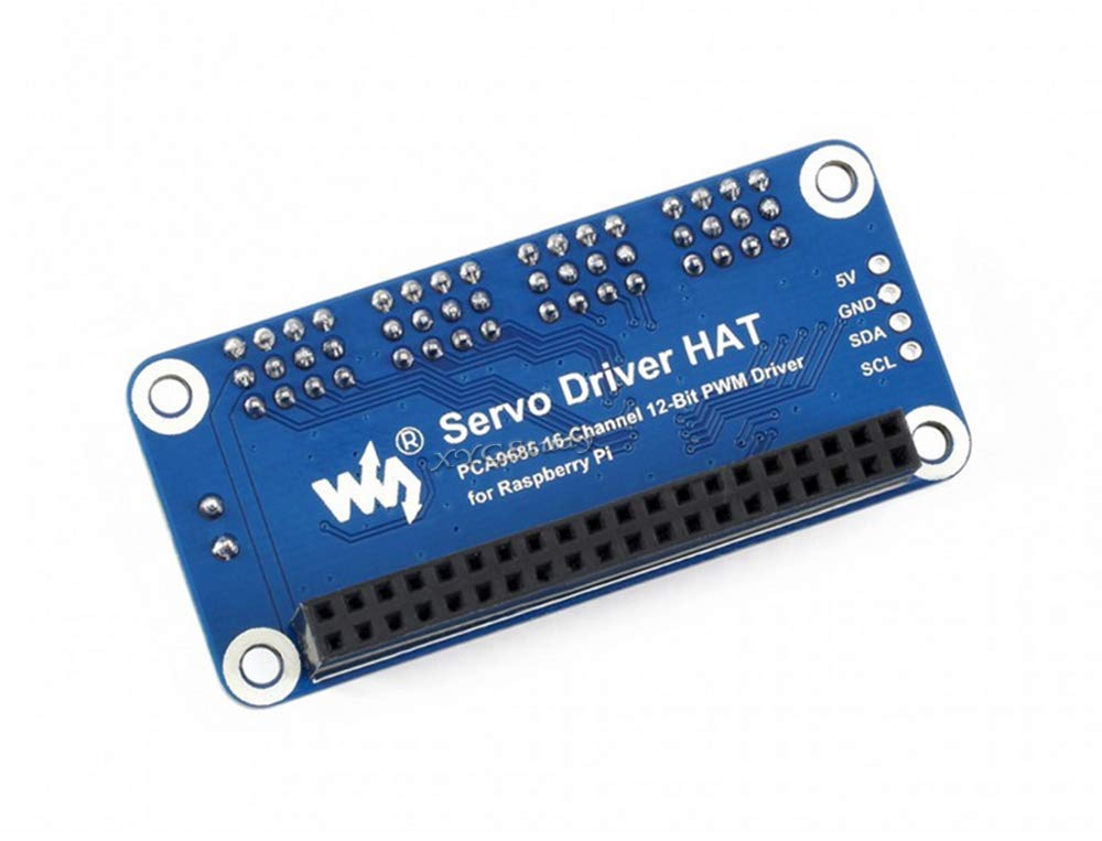 Servo Driver HAT 16-Channel 12-bit I2C Interface PWM Outputs for Jetson Nano Raspberry Pi Zero/Zero W/Zero WH/2B/3B/3B+/4B Supports SG90 MG90S MG996R etc @XYGStudy