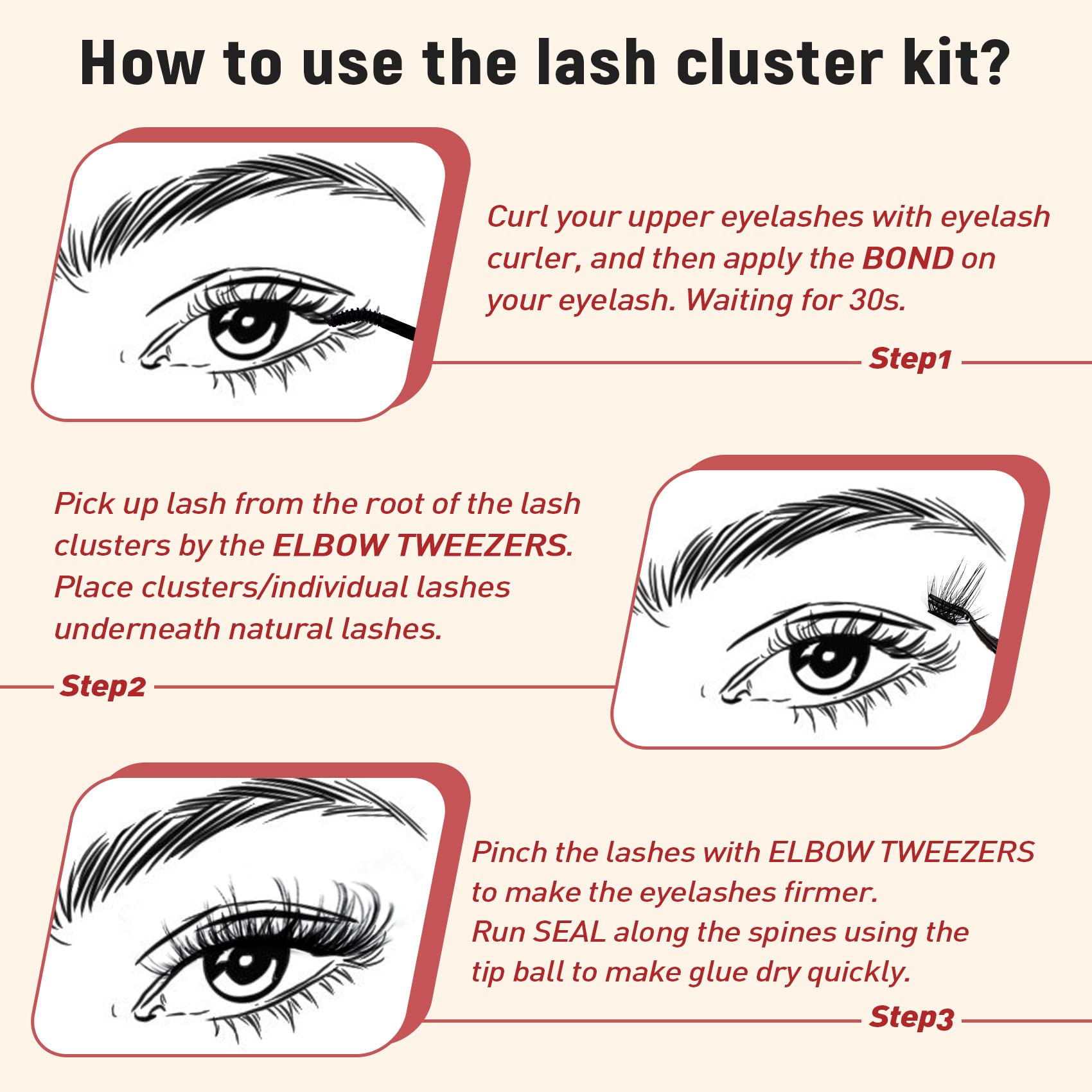 Anime Lashes Individual Manga Eyelashes Natural Look Lashes Wispy Clear Band Strip Eyelashes Spiky Korean Style Lashes Pack by Goddvenus (8 Pairs 4 Styles)