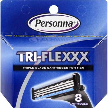 Personna Tri-Flexxx Triple Blade Shaving System for Men Plus 8 Extra Cartridges