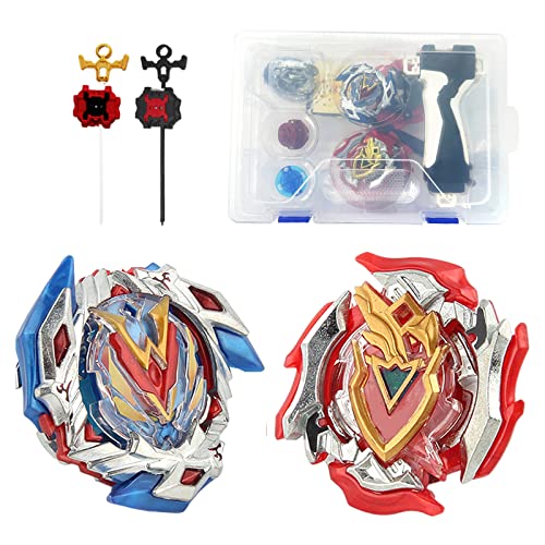 Gytobytle 2 Bey Spinning Top Launcher Battling Set, Blade Burst Surge Metal Fusion with Box for Boys Kids
