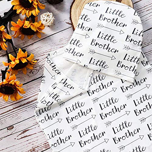 Newborn Swaddle Blanket with Beanie Set,Soft Stretchy Cocoon Sack for 0-3 Months Baby Boys and Girls, Brother