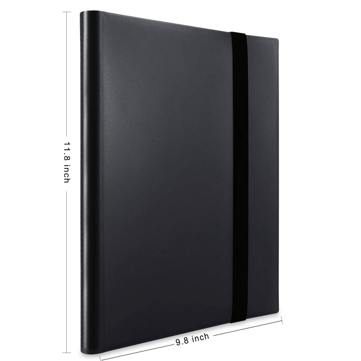 AITIME Sport Fans Gaming Card Collection Binder, 360 Side Loading Trading Card Collection Book MTG Yugioh Cards Protection Holder Playing Cards and Coupons Protector Storage Book (Black)