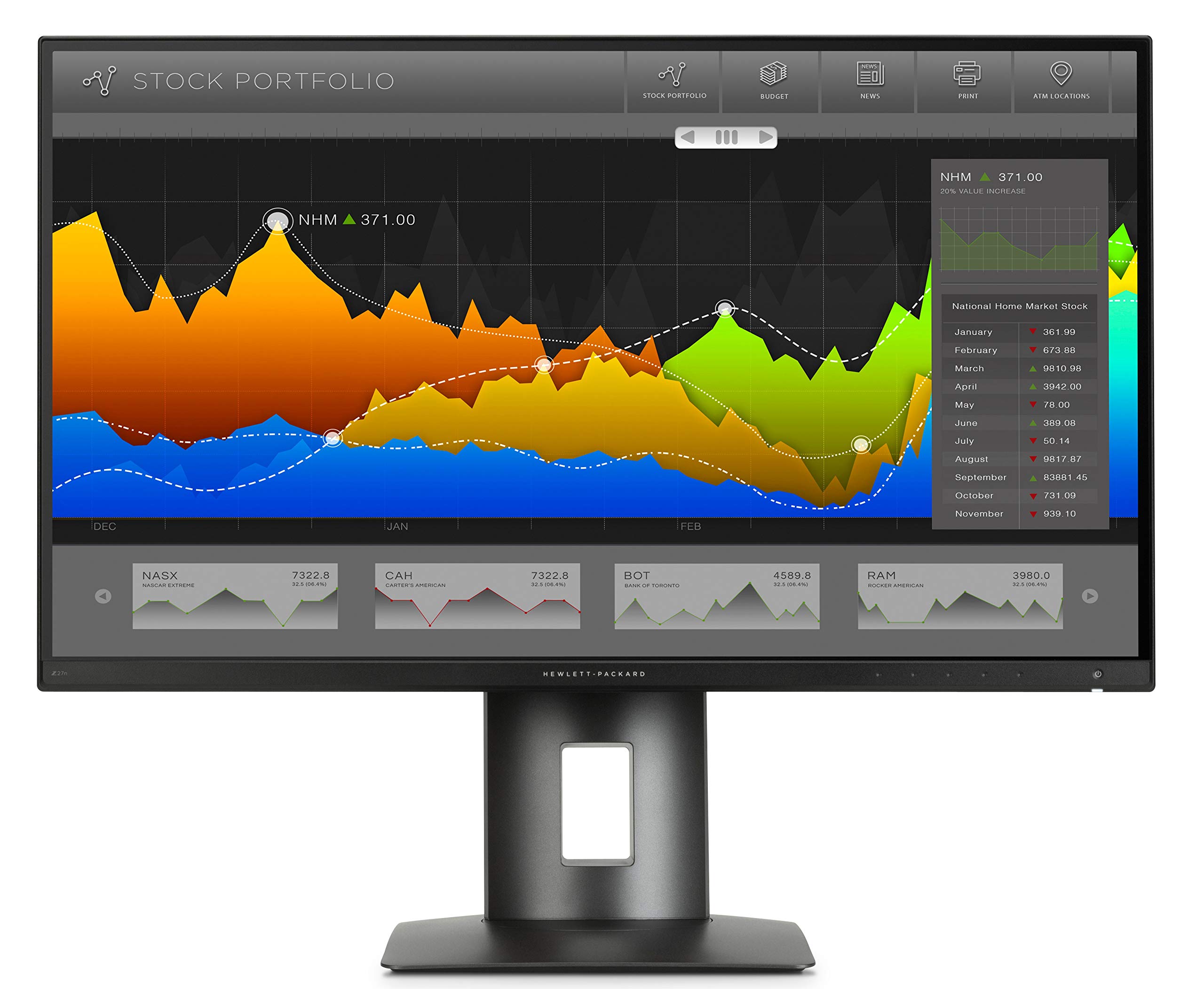 HP K7C09A8#ABA Z27n 27'' 1440p Quad HD LED-Backlit LCD Monitor, Black