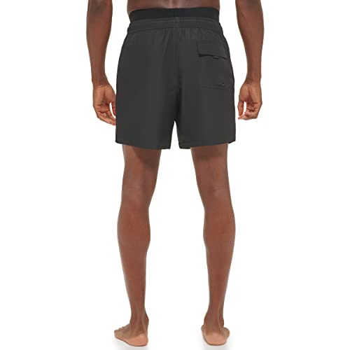 Calvin Klein Men's Standard UV Protected Quick Dry Swim Trunk, Noir, X-Large