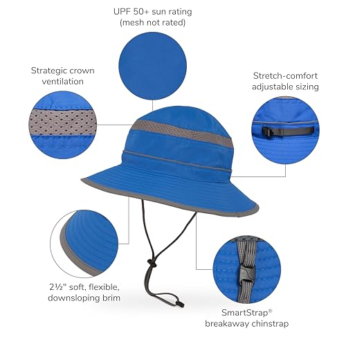 Sunday Afternoons Kids' Fun Bucket Hat, Royal, Large