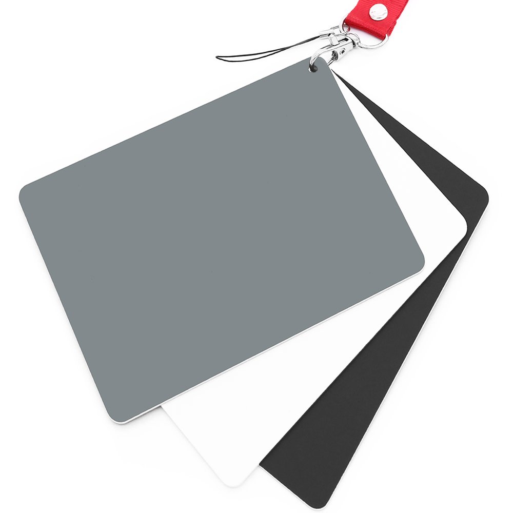 Anwenk Grey Card White Balance Card 18% Exposure Photography Card Custom Calibration Camera Checker Video, DSLR and Film,5.3"x 7.28" (Large Size)