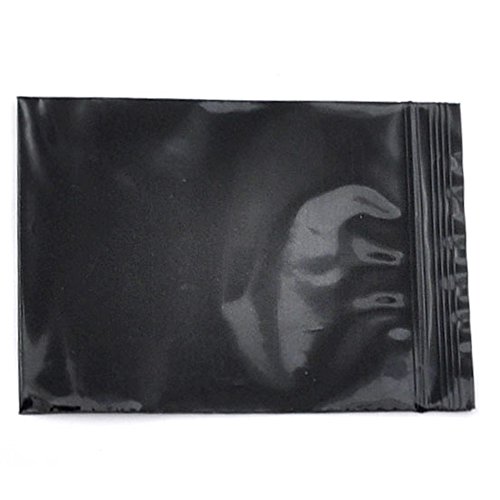 Flat Black Plastic Zip Lock Bag Pouches 13x19cm (5x7.5") (100/Pack)