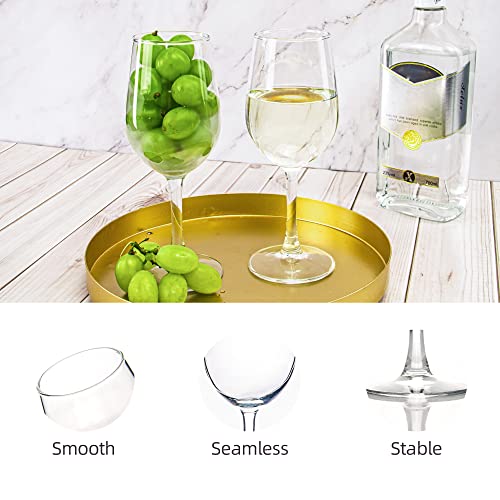 HAKEEMI Wine Glasses Set of 12, 12 oz Red White Wine Glasses, Clear, Dishwasher Safe