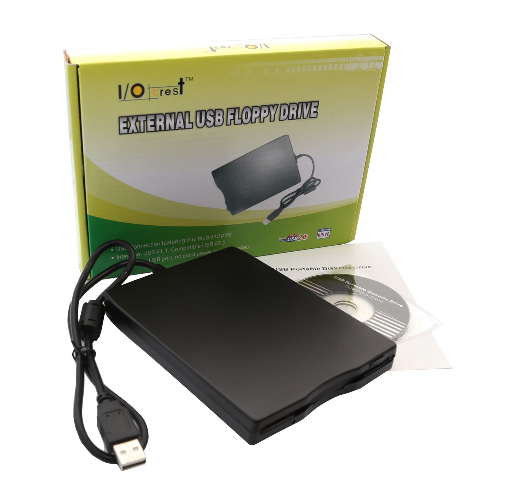 Syba USB Portable 3.5" Floppy Disk Drive, Plug and Play No Drivers Needed, Windows 2000/XP/Vista/7/8/10 Mac OSX Linux (External) NEC Chipset SY-USB-FDD