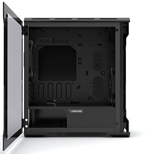 Phanteks (PH-ES314ETG_BK) EVOLV mATX Tempered Glass Edition Aluminum Exterior RGB LED Illumination Micro Tower Case, Satin Black