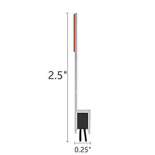 BAINING Metal Door Draft Stopper, 43.5 Inch Under Door Sweep Bottom Blocker Seal Strip, Aluminium Sweeps Anti Mouse Bite, Black