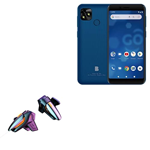 BoxWave Gaming Gear Compatible with BLU C6L (2021) (Gaming Gear by BoxWave) - Touchscreen QuickTrigger, Trigger Buttons Quick Gaming Mobile FPS for BLU C6L (2021) - Jet Black