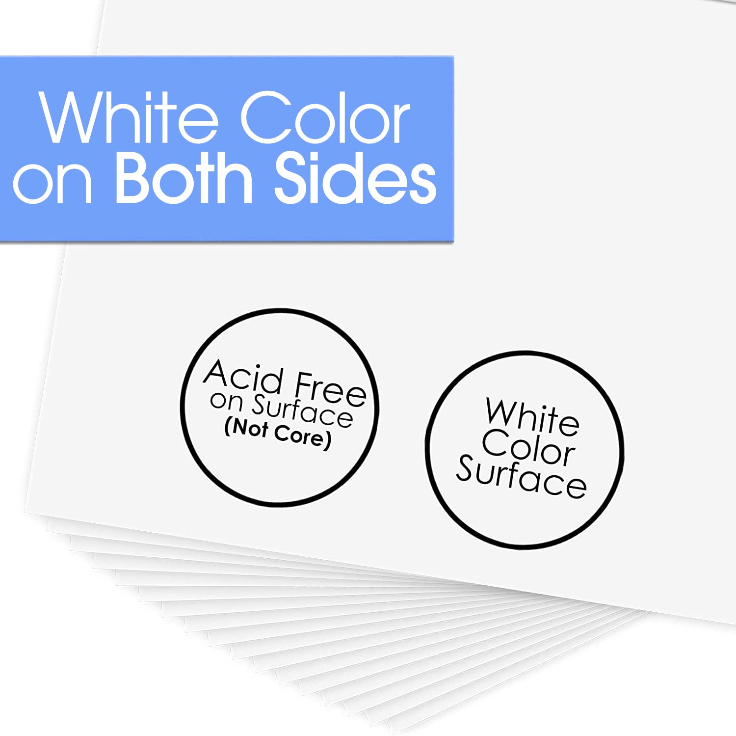 Golden State Art, 12x16 Picture Mat Matte Backerboards for Framing. Pack Contains 50 Backing Boards (White, 50 Pack)