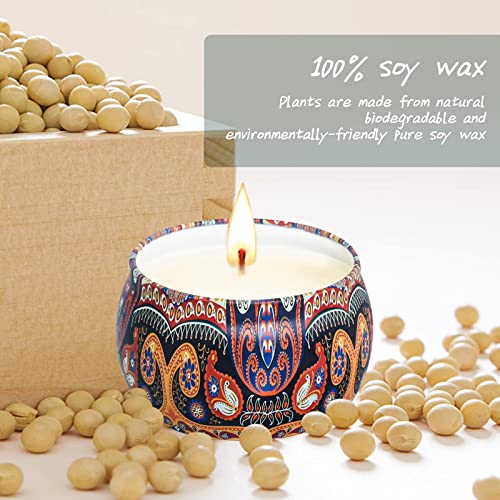 Candles for Home Scented, 4.4 oz 4 Pack Long Lasting Burn, Premium Body Relax & Stress Relief Candles,Ideal Gifts for Birthday, Christmas, Thanksgiving, Mother's Day