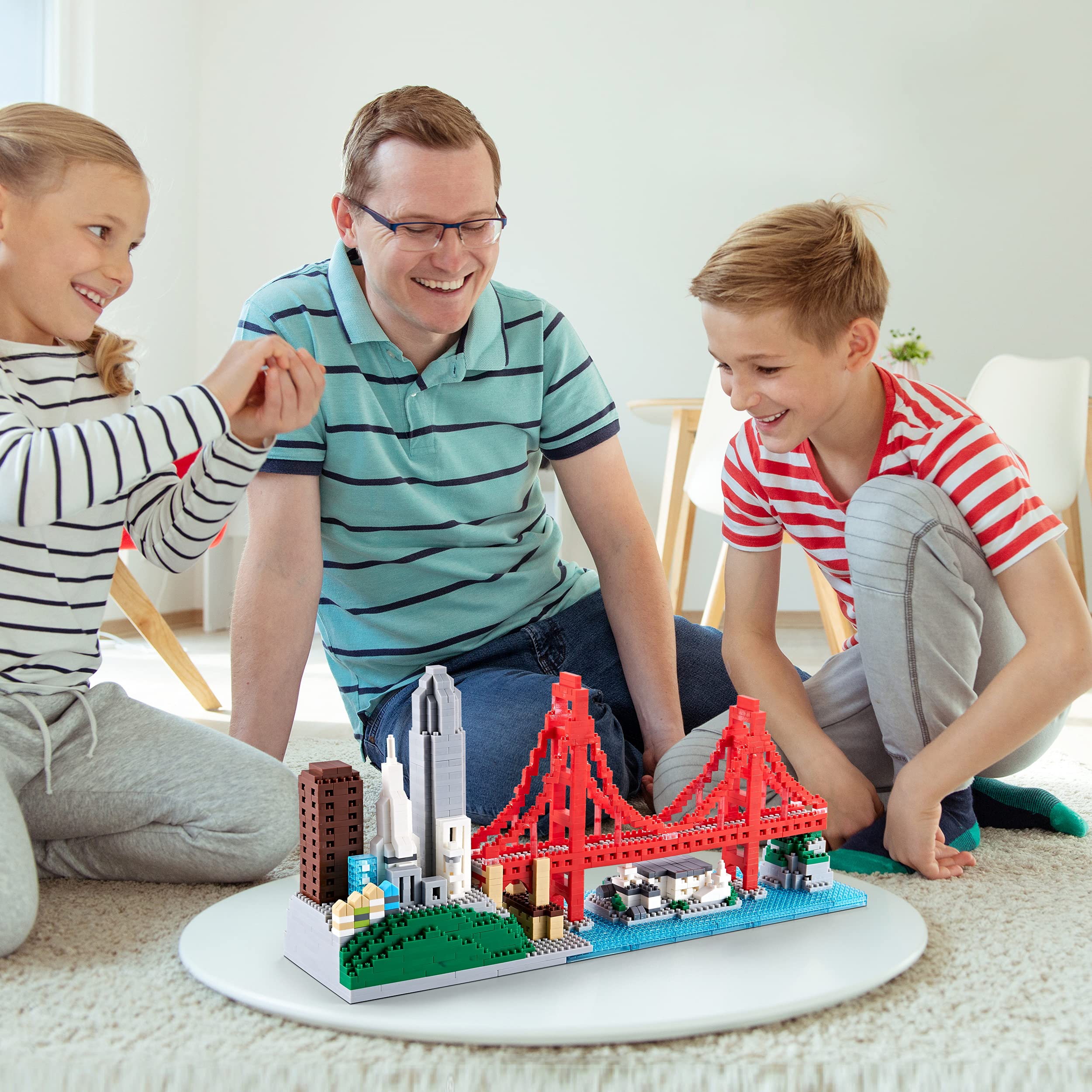 DOLBLOCK Micro Building Blocks Set San Francisco Golden Gate Bridge Modle Set, Architecture Skyline Collectible Building Kit Toy Present for Adults and Teens (1610 Pieces)