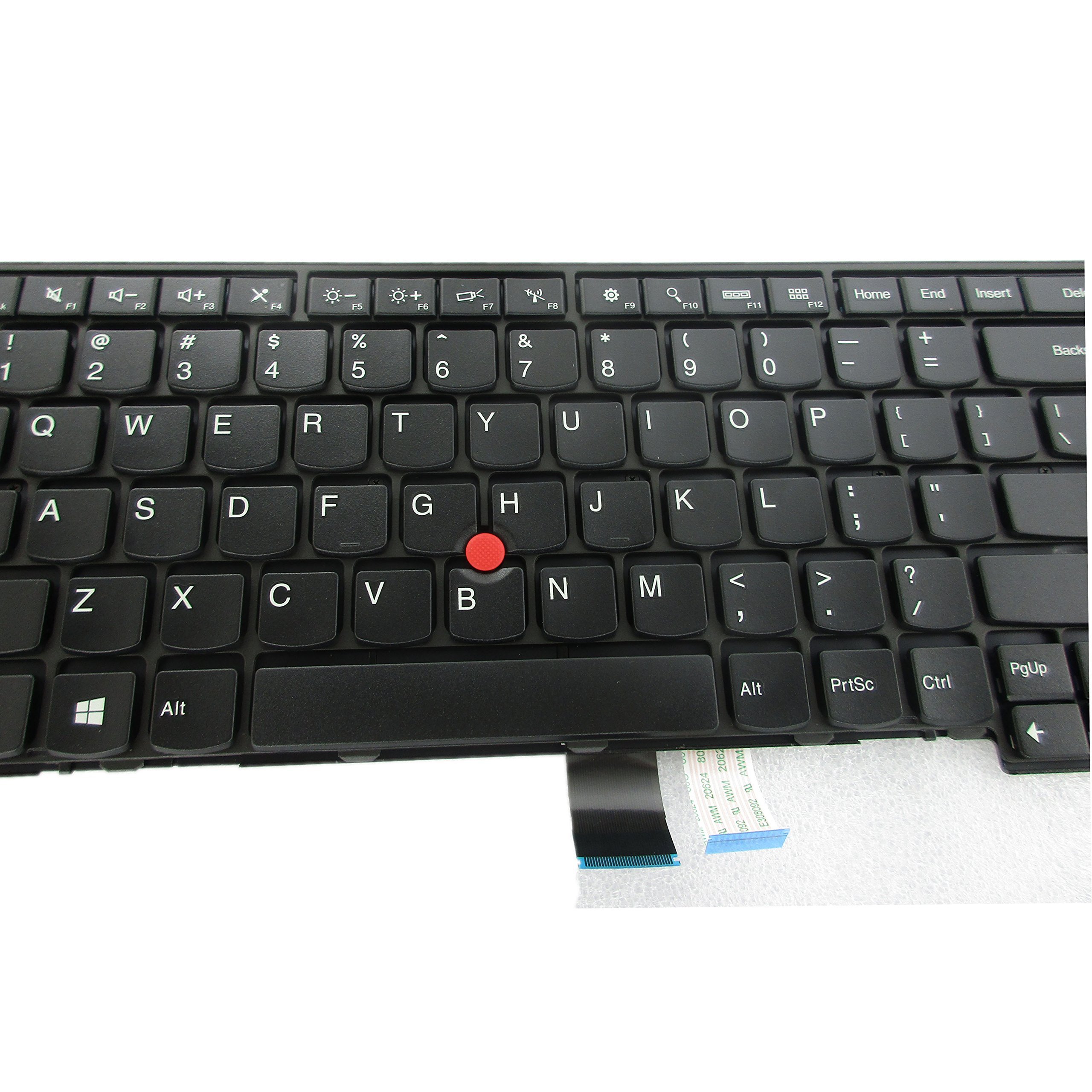 SUNMALL New Laptop Keyboard Replacement with (Frame and Pointer) Compatible with IBM Lenovo ThinkPad Edge E531 W540 W541 W550 W550S T540 T540P T550 Series Fit P/N 0C45254 04Y2465 no Backlit