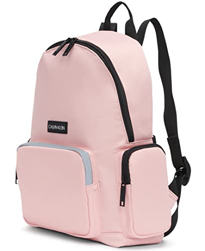 Calvin Klein Women's Basic Side Front Zipper Pocket Backpack, Mellow Rose, One Size