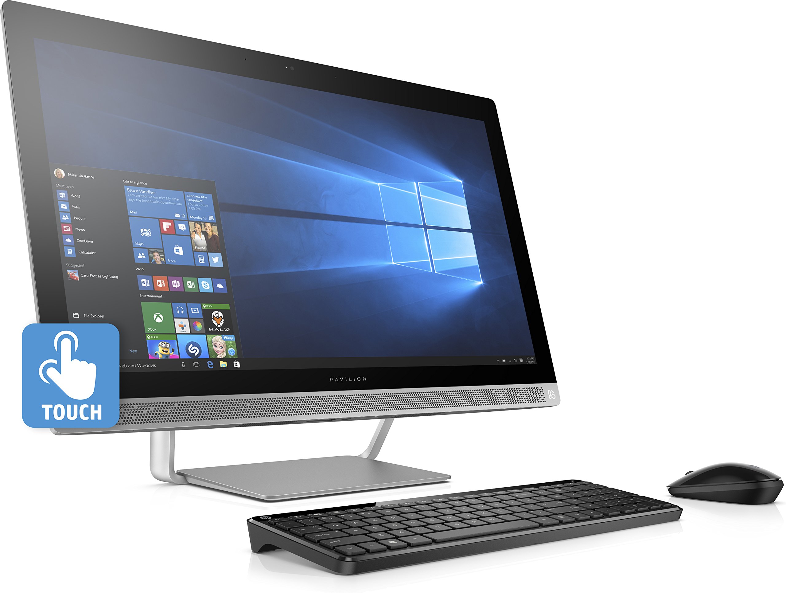 HP Pavilion 27-A210 AIO - 27" FHD Touchscreen, Intel Core i7-7700T, 12GB RAM, 1TB HDD, Windows 10 Home