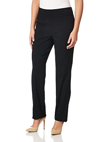 Briggs New York Women's Super Stretch Millennium Welt Pocket Pull on Career Pant, Black, 16