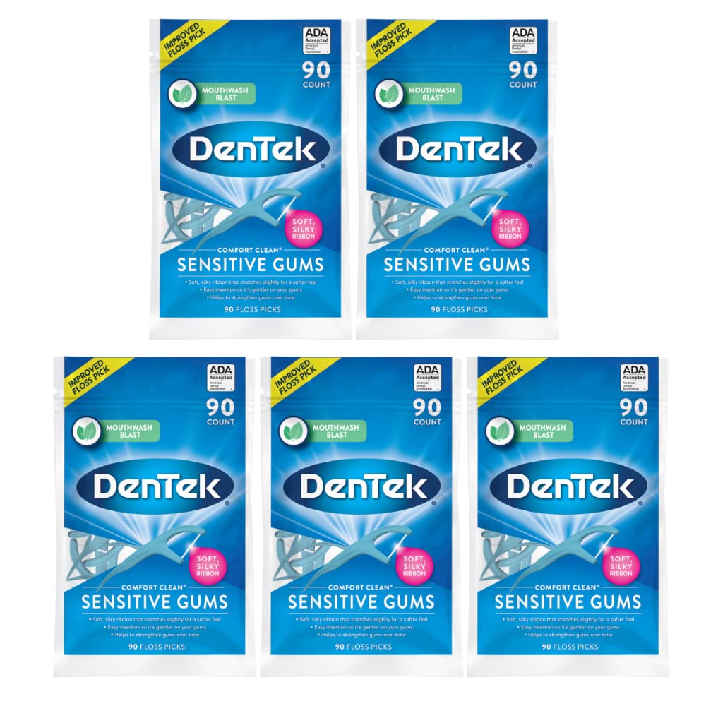 DenTek Comfort Clean Silky Comfort Floss 90 Count (Pack of 5)