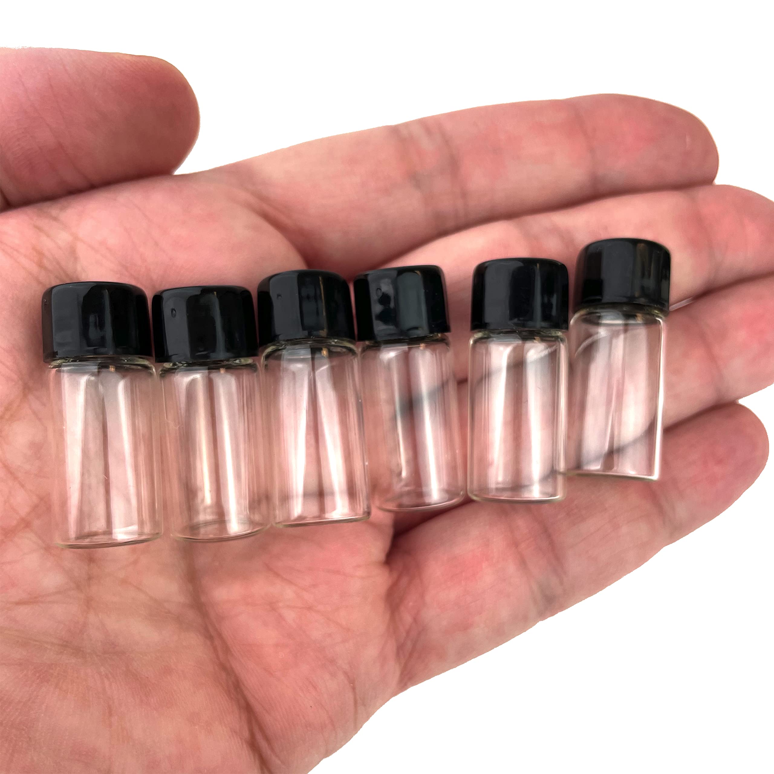 TREE OF LIFE REV. 22:14 2 ML Small Glass Vials with Screw Caps - 36 Pcs & 6 Eye Droppers - 5/8 Dram Clear Glass Sampling Bottle for Essential Oils, Anointing Oil, Fragrances or Lab Chemicals